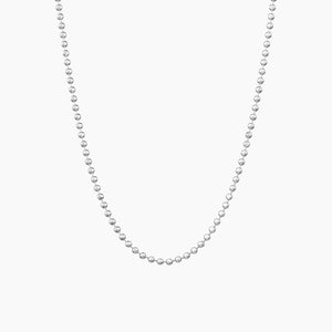 Ball Chain Necklace, Rhodium – 'KIN