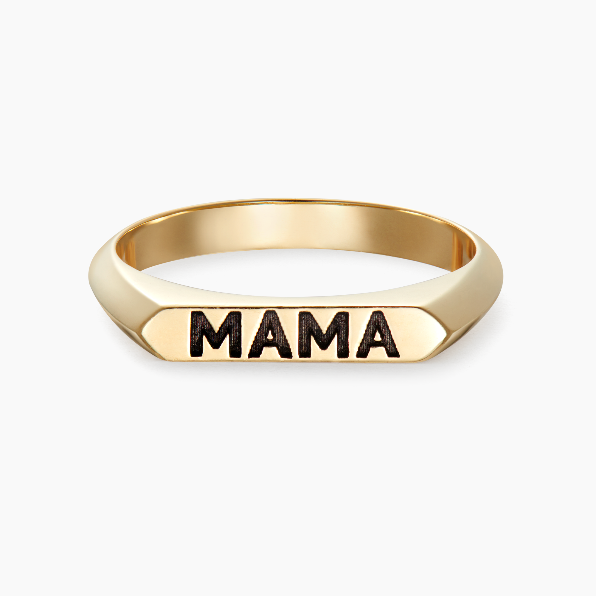 Solid Gold Bar Signet Ring – 'KIN