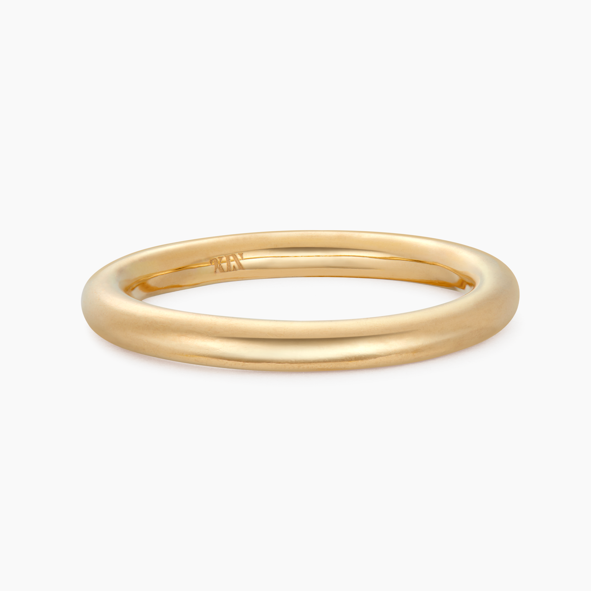 Solid Gold Rounded Band – 'KIN